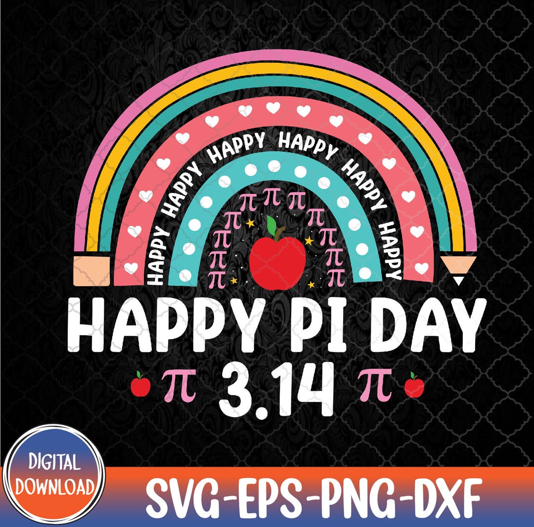 Happy Pi Day Mathematics Math Teacher Rainbow Girl Women Svg, Eps, Png ...