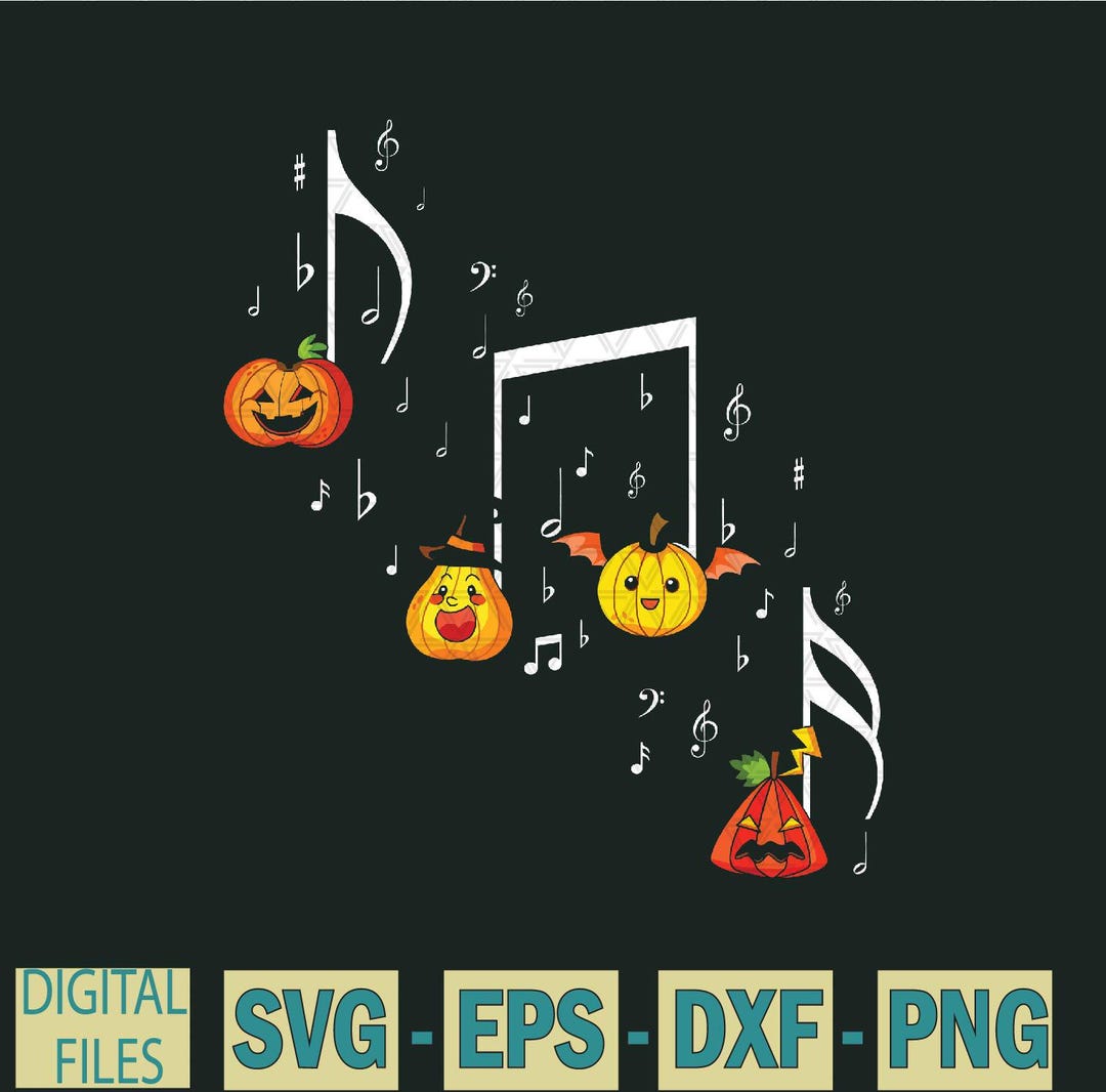 Pumpkin Music Note Svg, Halloween Music Svg, Fall Music Teacher Svg ...
