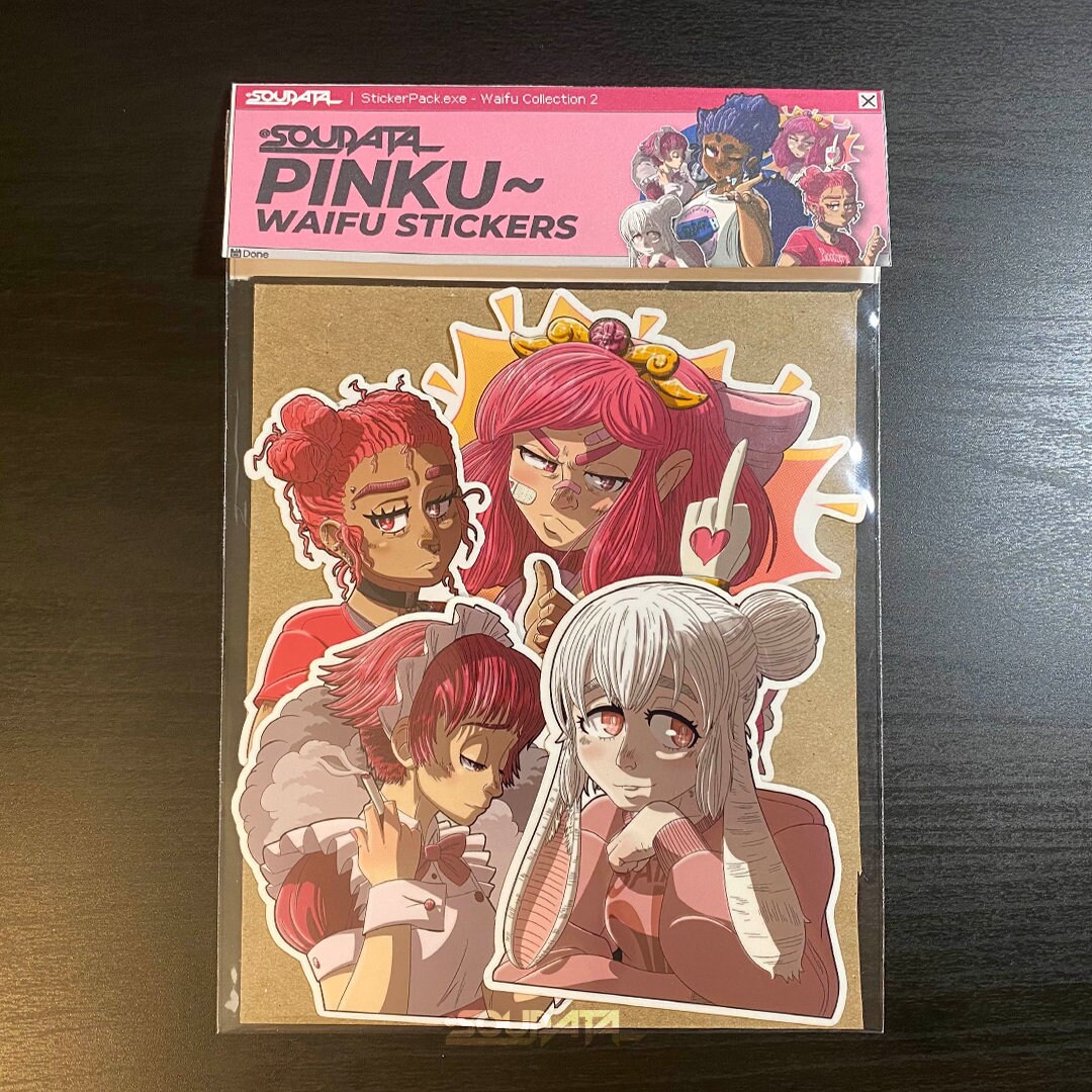Pinku~ Waifu Sticker Pack | Anime Waifu Stickers - Etsy