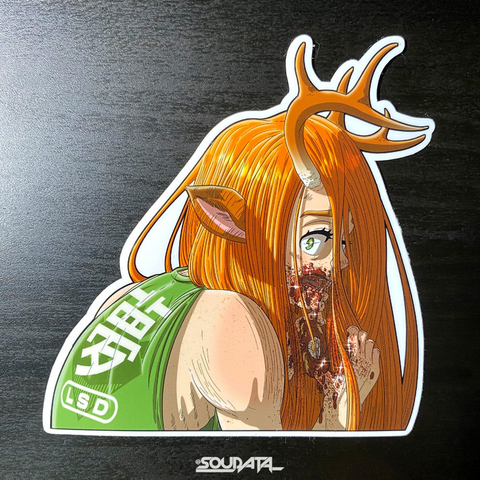 Cryptid Wendigo Girl Anime Waifu Sticker - Etsy