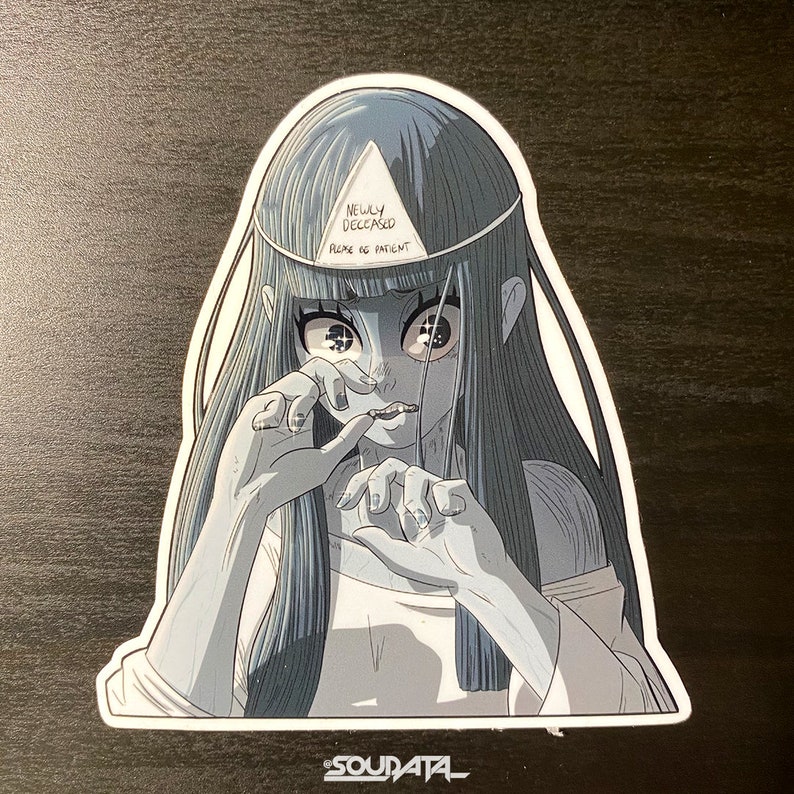 Japanese Ghost Girl | Anime Waifu Sticker - Etsy