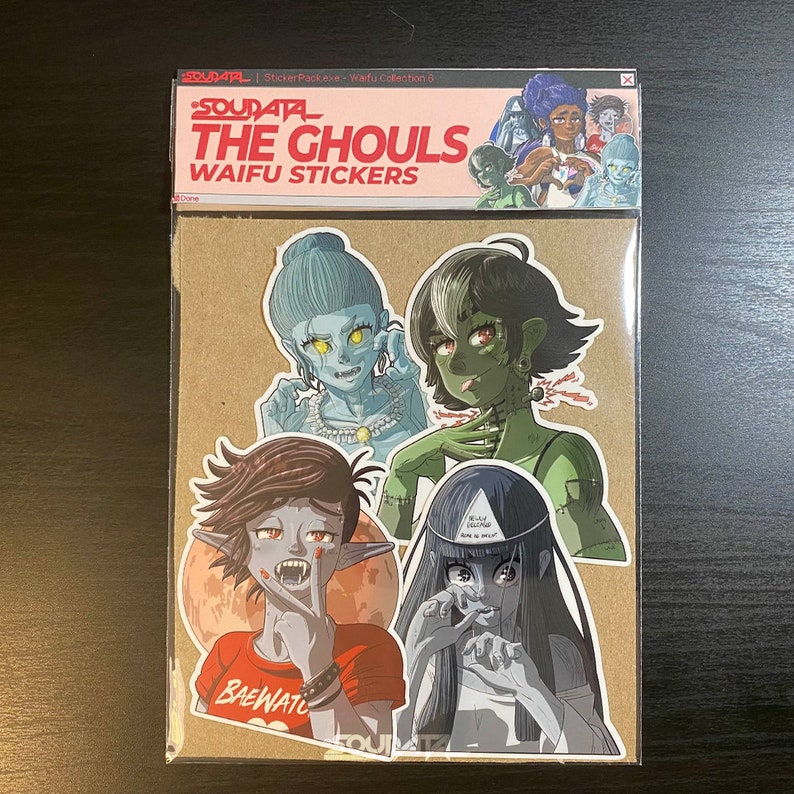 The Ghouls Waifu Sticker Pack Anime Waifu Stickers - Etsy