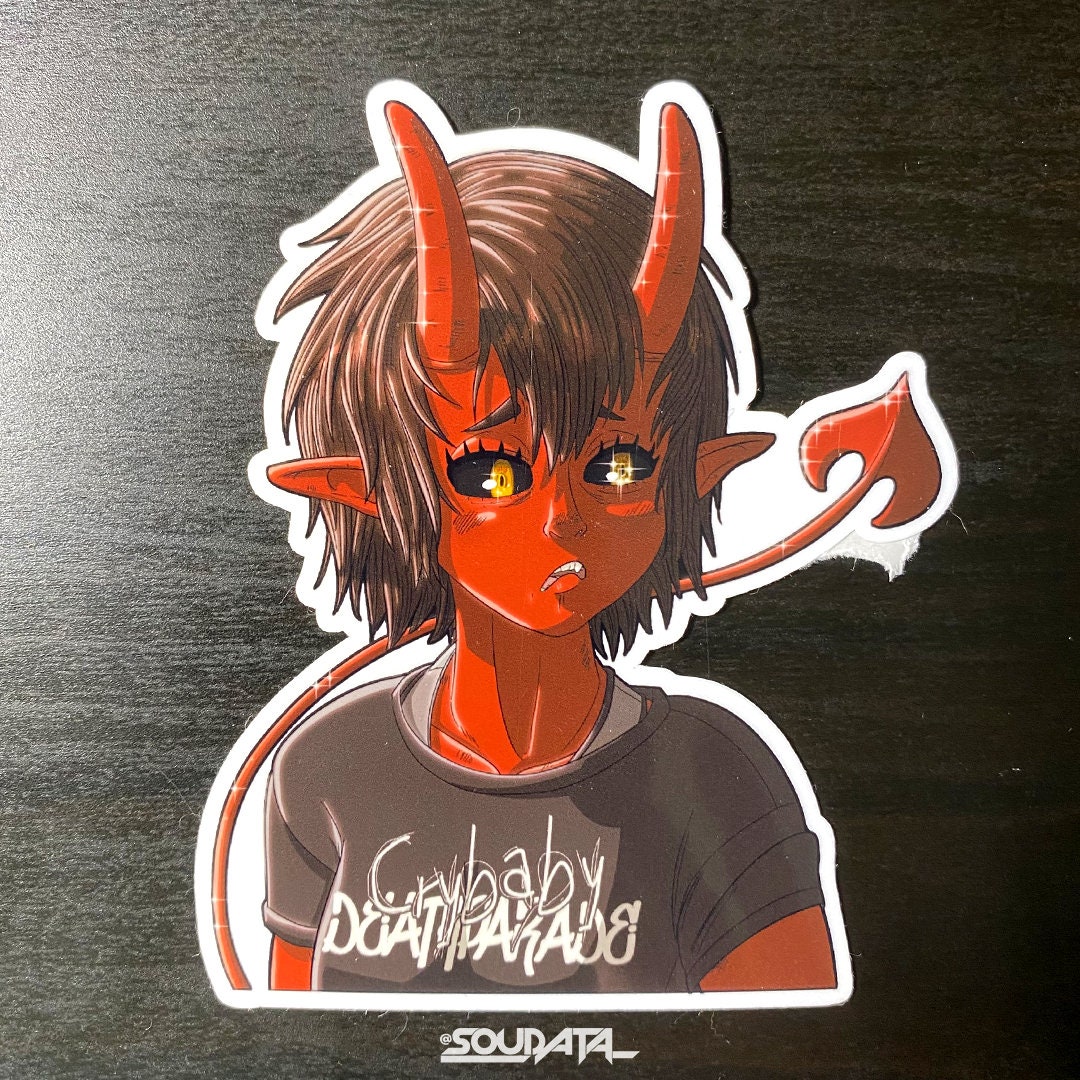 Red Demonic Succubus | Anime Waifu Sticker - Etsy
