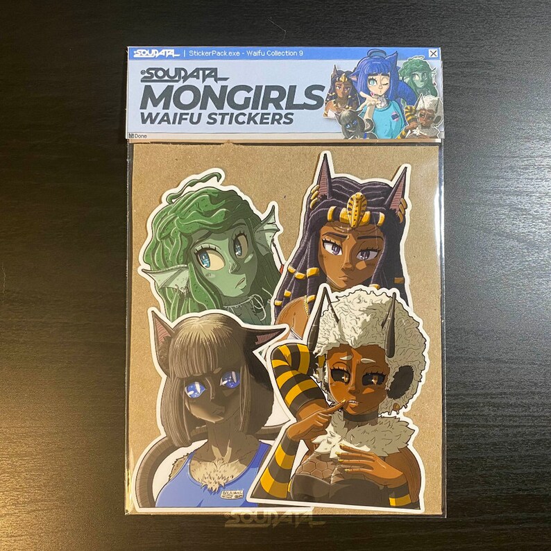 Monstergirls Waifu Sticker Pack | Anime Waifu Sticker - Etsy