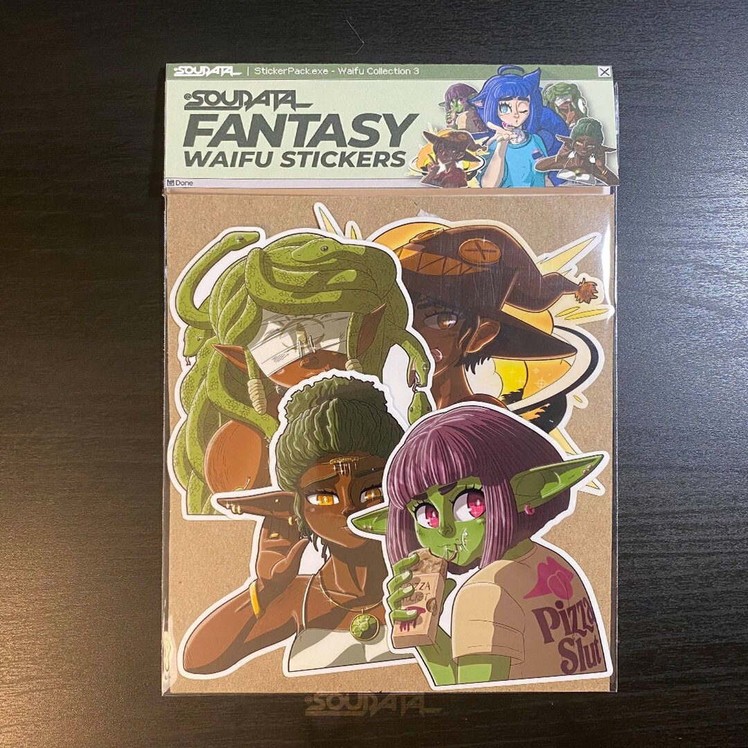 Fantasy Waifu Sticker Pack | Anime Waifu Sticker - Etsy