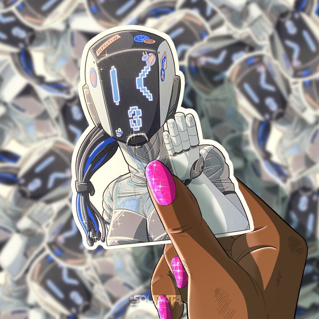 Android/robot Anime Girl | Anime Waifu Sticker - Etsy