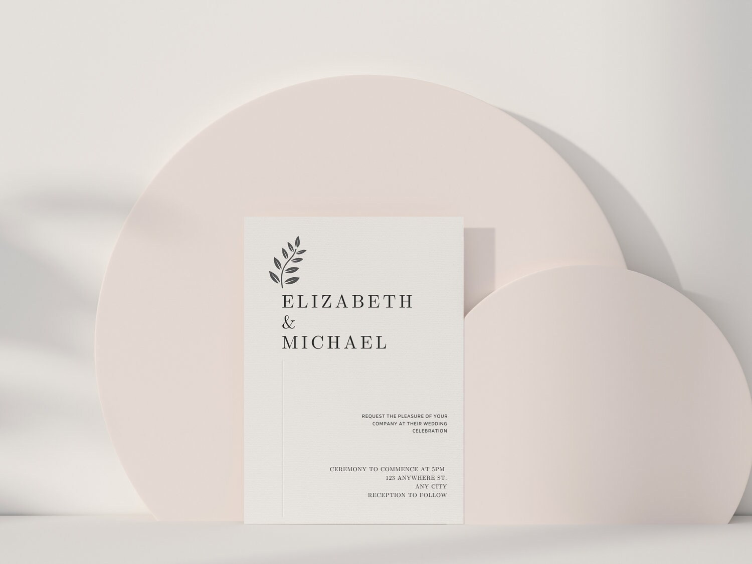Chic Minimalist Wedding Invitation Cards Modern Elegance for Your Big ...