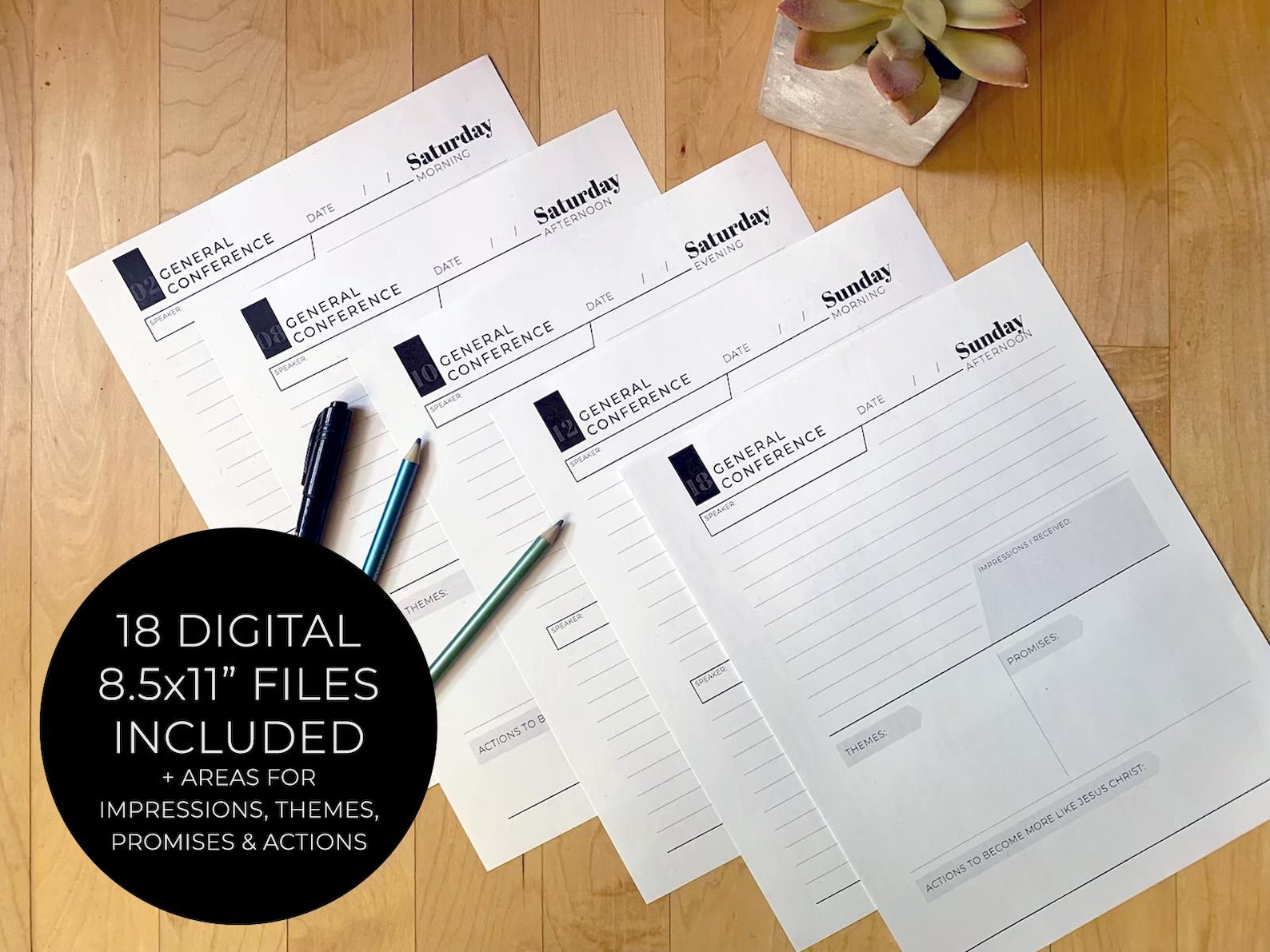 General Conference Printable Note Pages | April 2025 LDS General ...