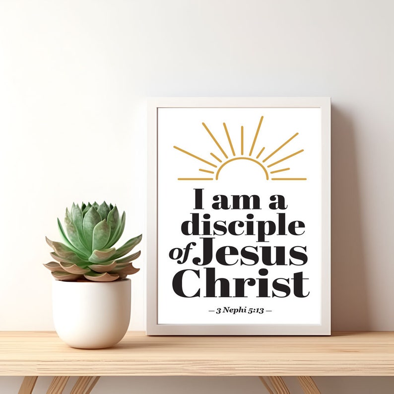 2024 LDS Youth Theme I Am a Disciple of Jesus Christ Poster 3 Nephi 5: ...