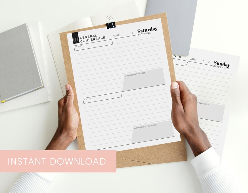 General Conference Printable Note Pages | April 2025 LDS General ...