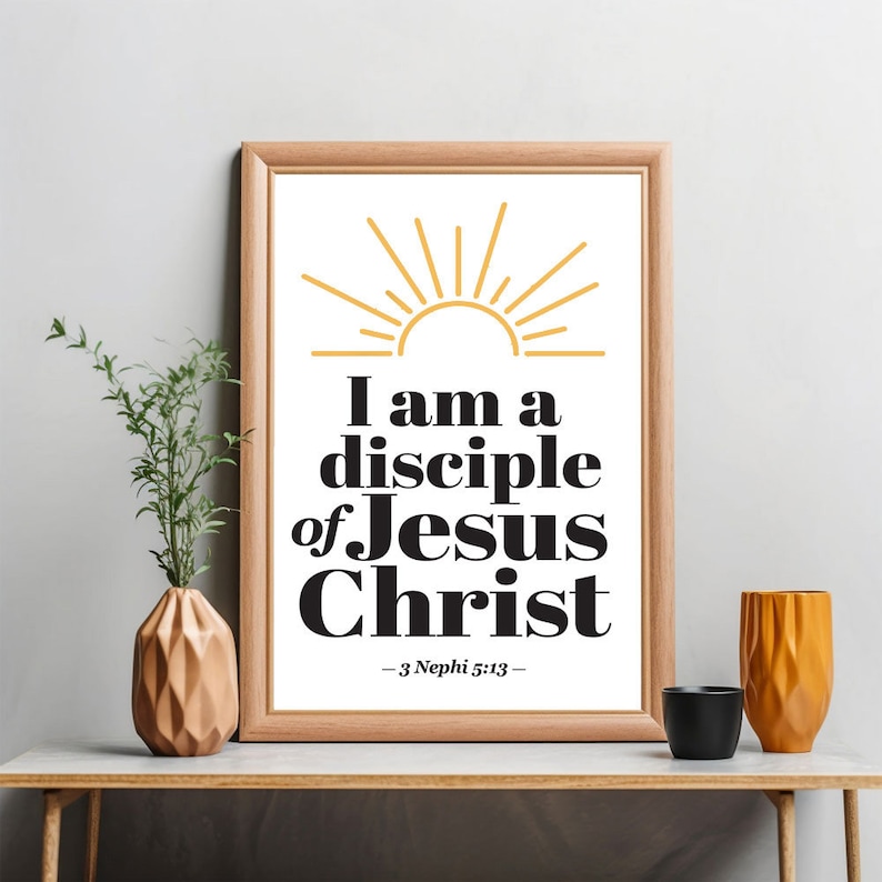 2024 LDS Youth Theme | I Am a Disciple of Jesus Christ Poster | 3 Nephi ...