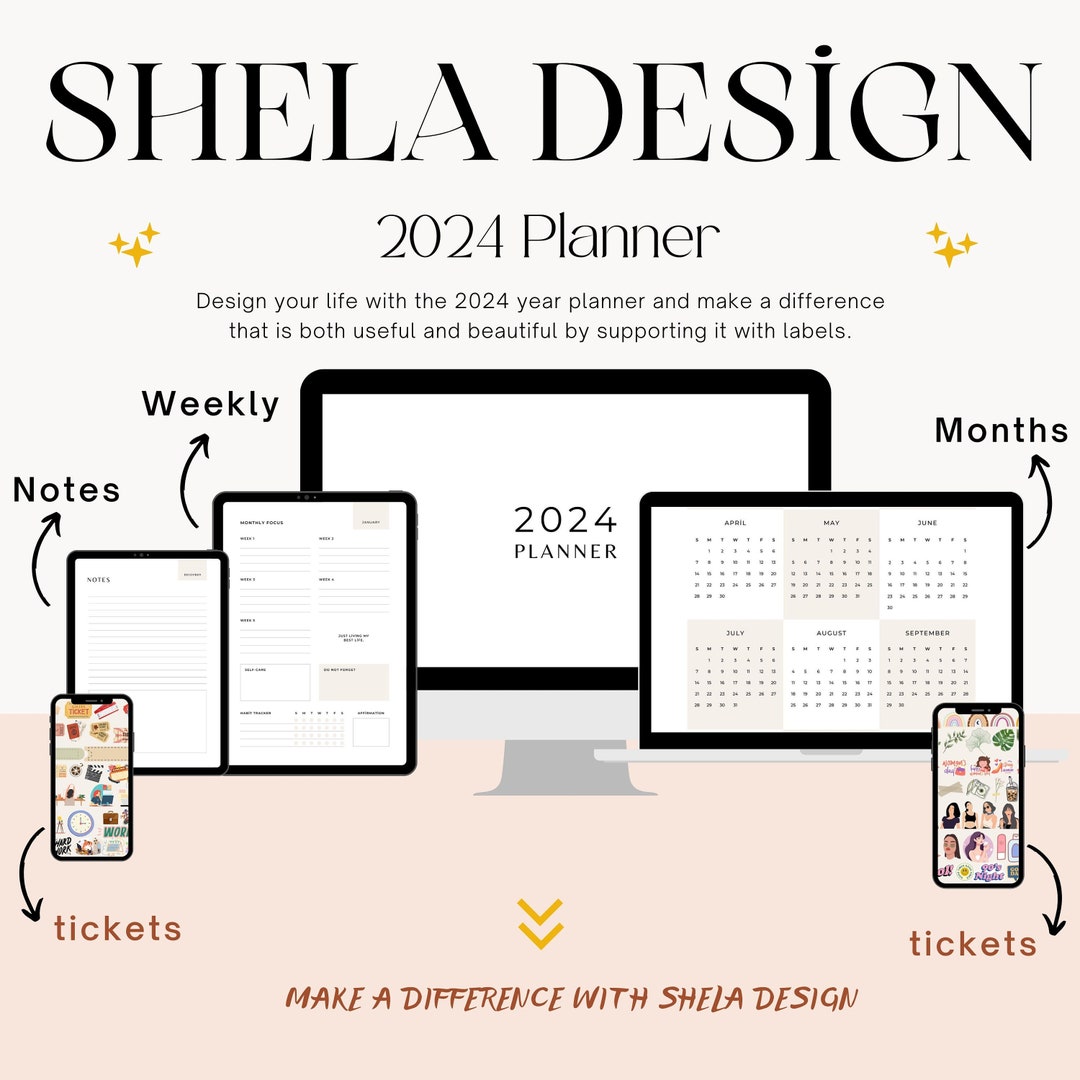 Shela Design 2024 Planner 2024planner Annual Planner Weekly Planner ...