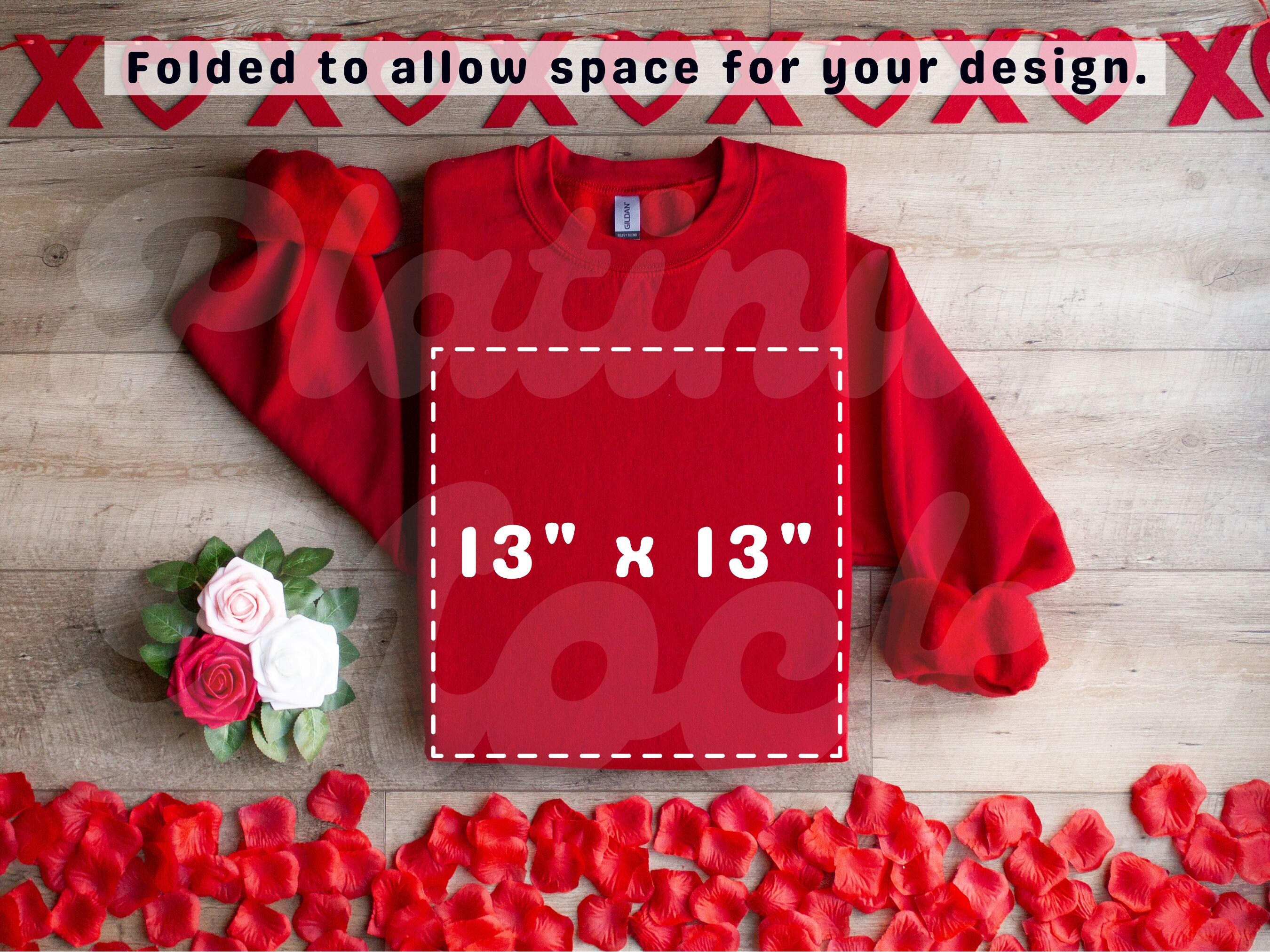 Gildan 18000 Valentines Day Mockup Bundle Folded Flat Lay Mockup Bundle ...
