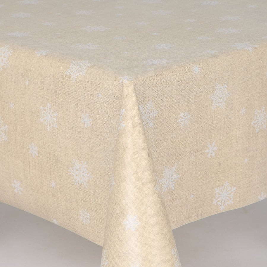 Christmas Festive Plain PVC Vinyl Wipe Clean Tablecloth - Wipe Clean ...