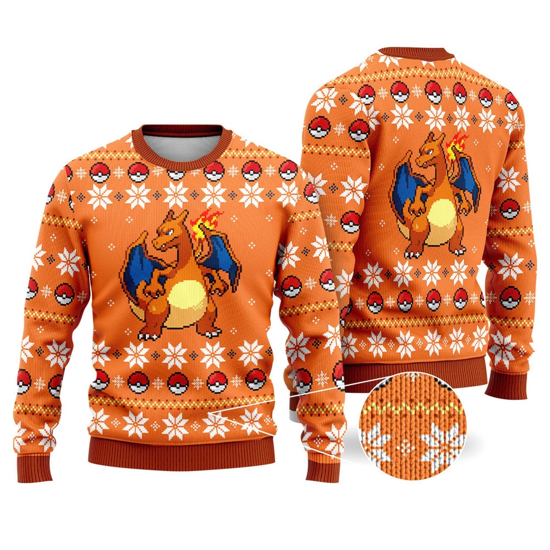 Ugly Christmas Sweater Pokemon Sweater Charizard Ugly - Etsy