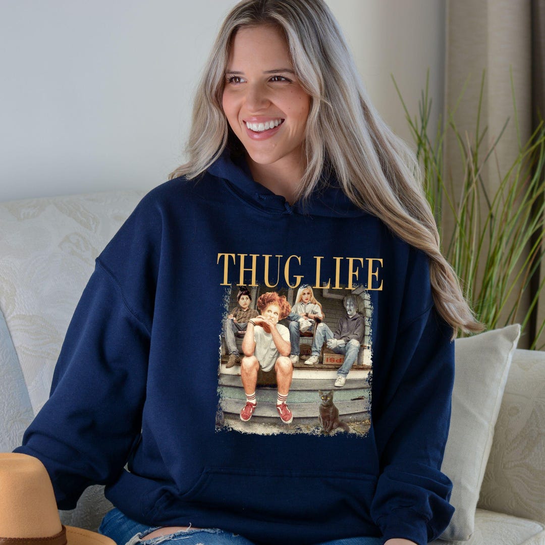 Retro Scream Horror Hoodie: Thug Life Halloween Character, Witches ...