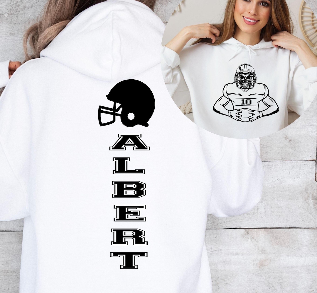 Custom Football Jersey Hoodie, Personalized Football Team Hoodie, Your ...