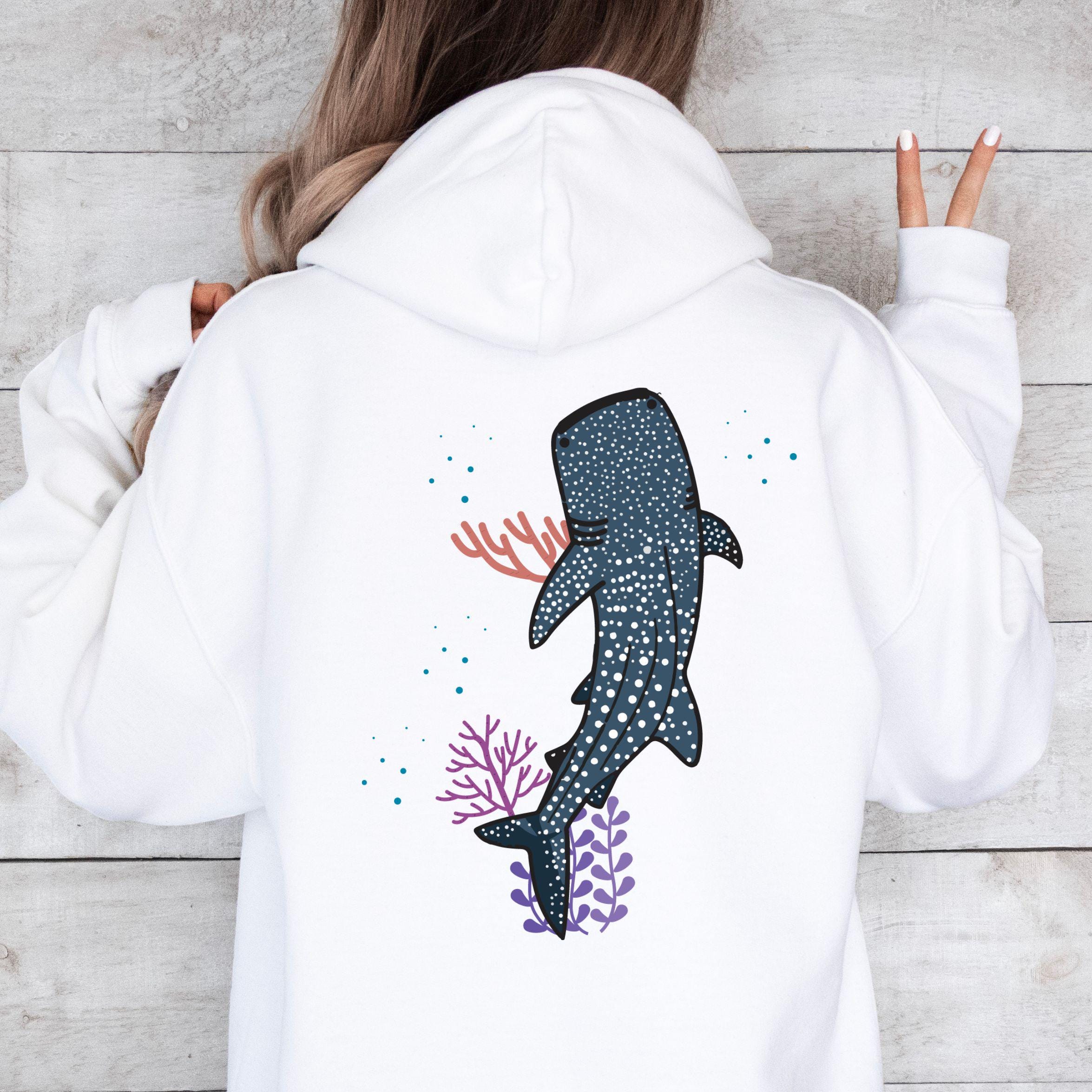 Whale Shark Hoodie: Beachy Ocean Sweatshirt, Coconut Girl Style - Etsy