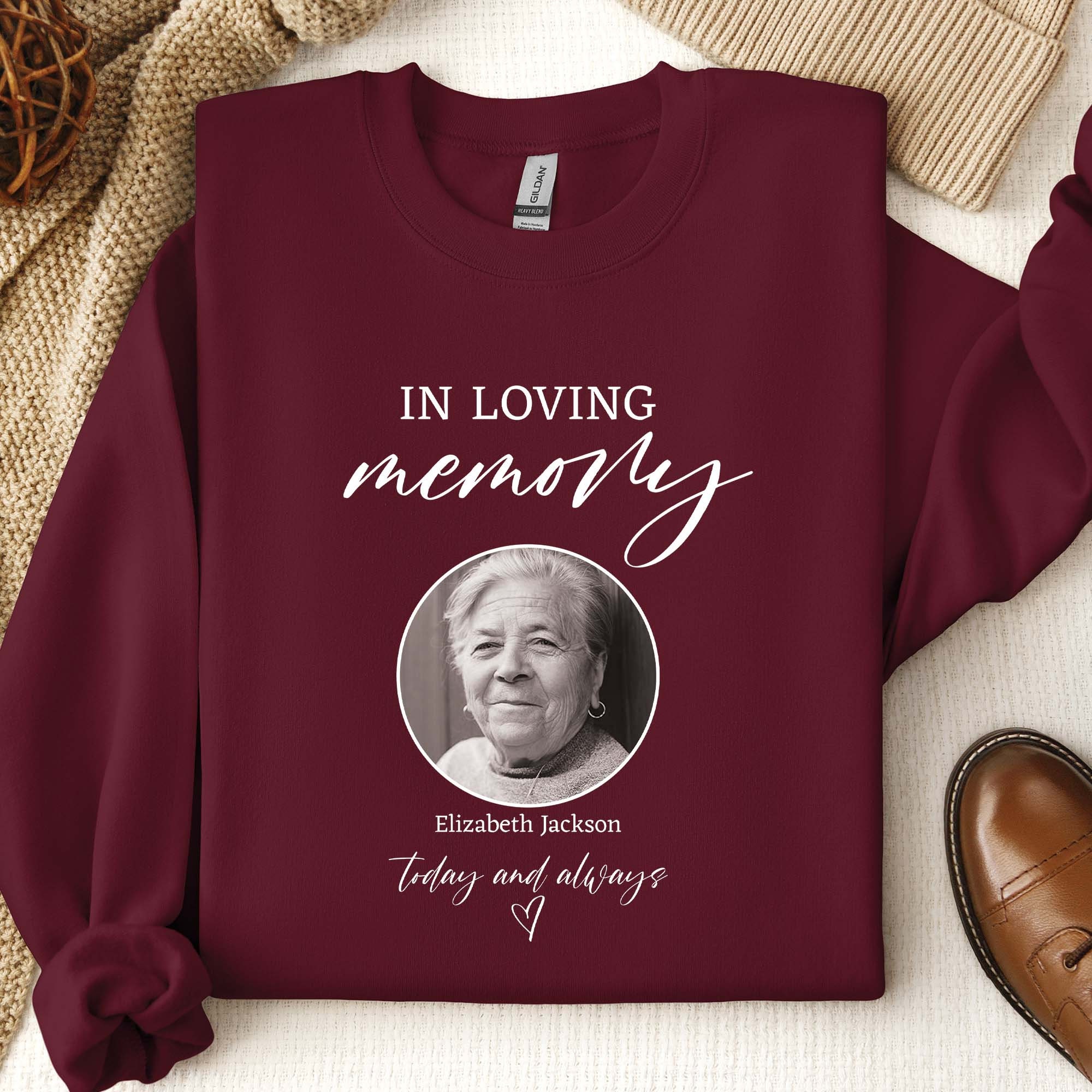 In Loving Memory Sweatshirt, CUSTOM Funeral Sweatshirt, Memorial ...