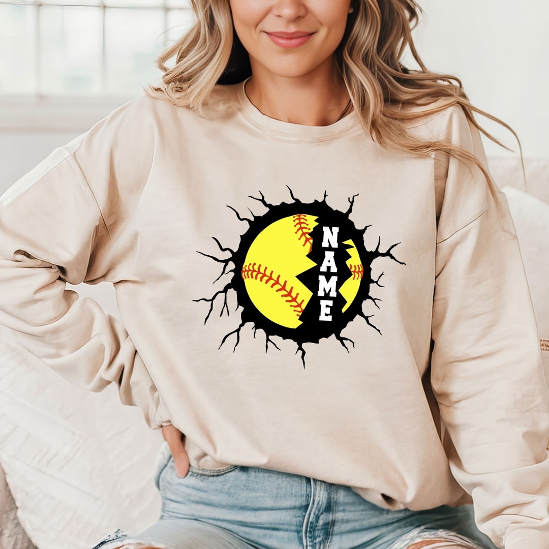 Custom Baseball Sweatshirt, Personalized Softball Sweat, Softball Team ...