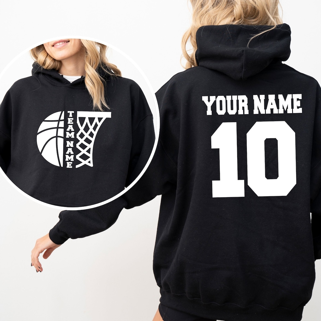 Custom Basketball Team Hoodie, Personalized Basketball Gifts, Your Name ...