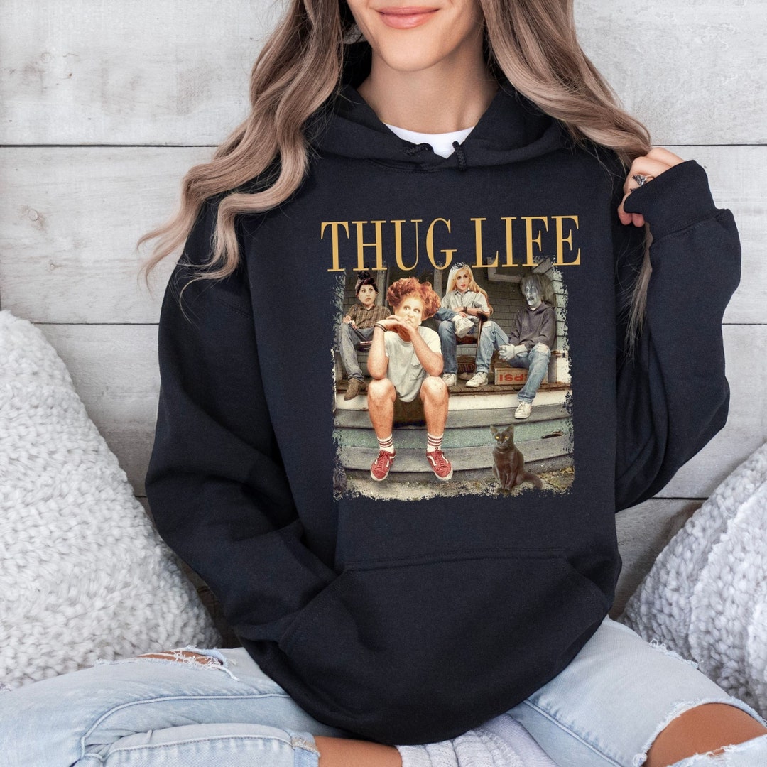 Retro Scream Horror Hoodie: Thug Life Halloween Character - Etsy