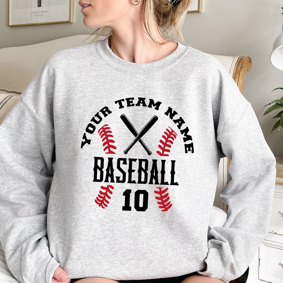 Custom Baseball Team Sweatshirt: Personalized Birthday Gift - Etsy