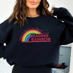 Reading Rainbow Sweatshirt, Rainbow School Crewneck, Bookworm ...