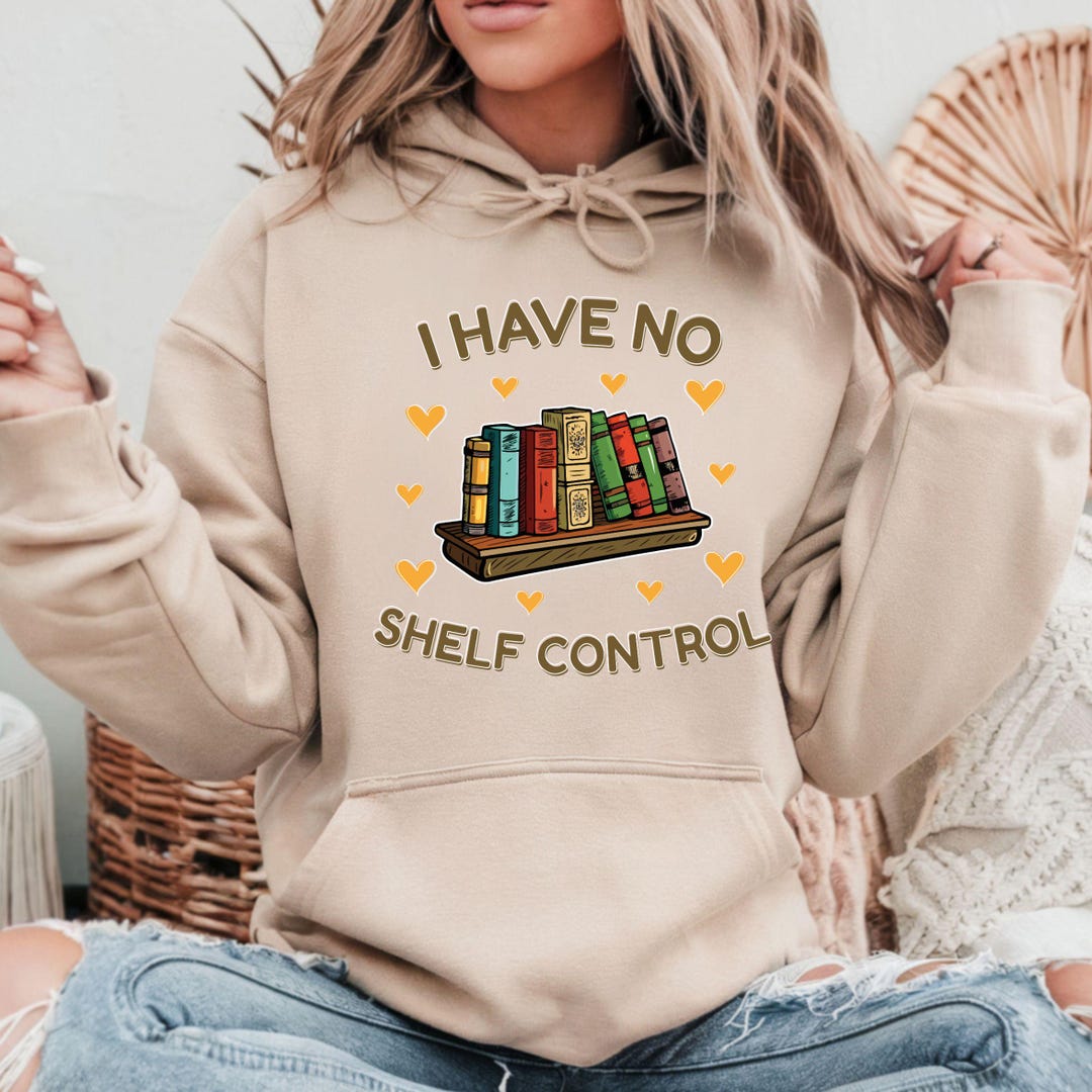 Bookish Hoodie: "shelf Control" Librarian Apparel - Etsy