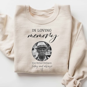 In Loving Memory Sweatshirt, CUSTOM Funeral Sweatshirt, Memorial ...