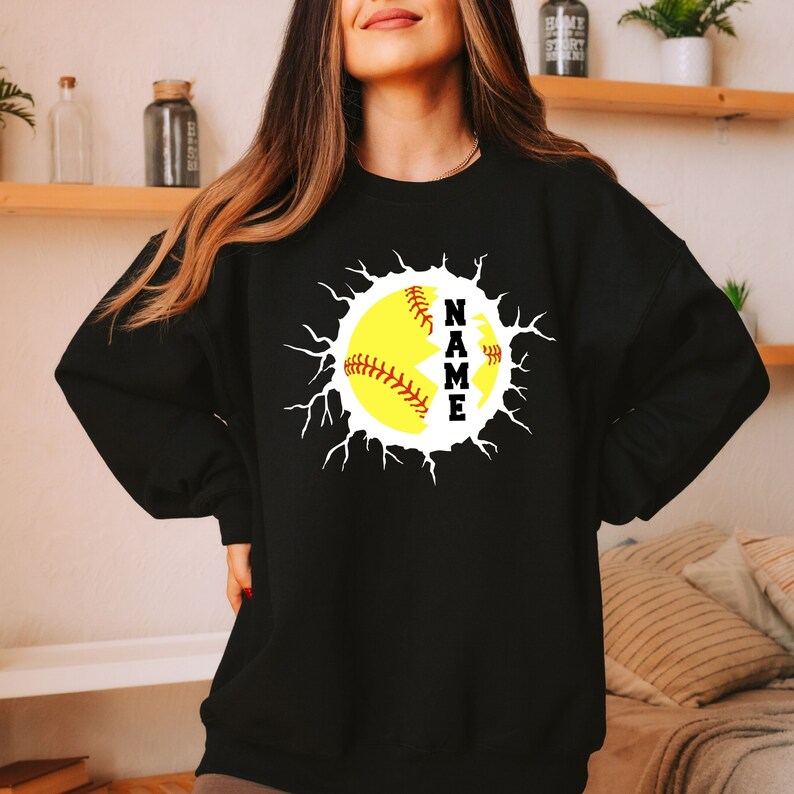 Custom Baseball Sweatshirt, Personalized Softball Sweat, Softball Team ...