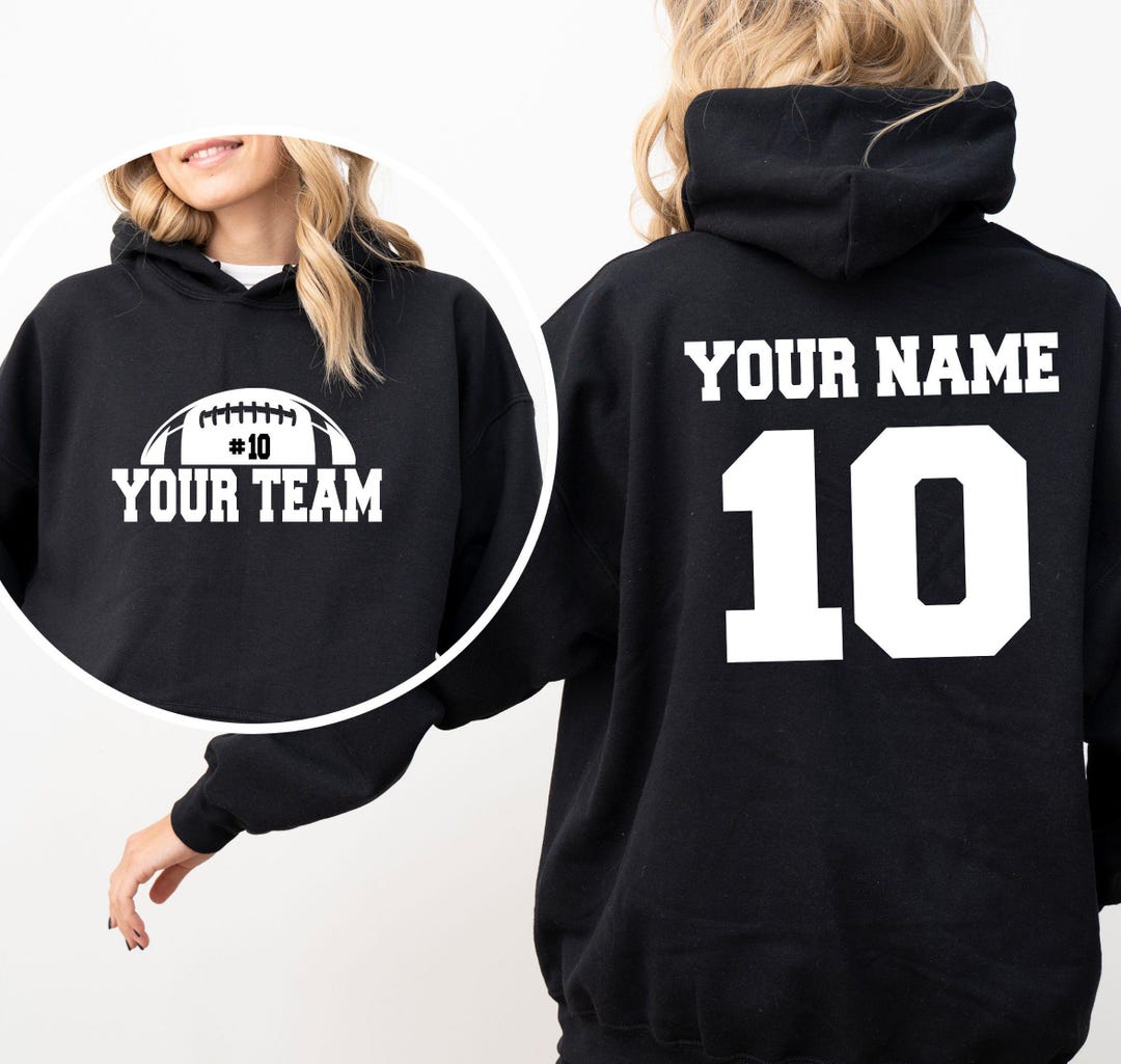 Custom Football Hoodie: Personalized Team Jersey Style Apparel - Etsy