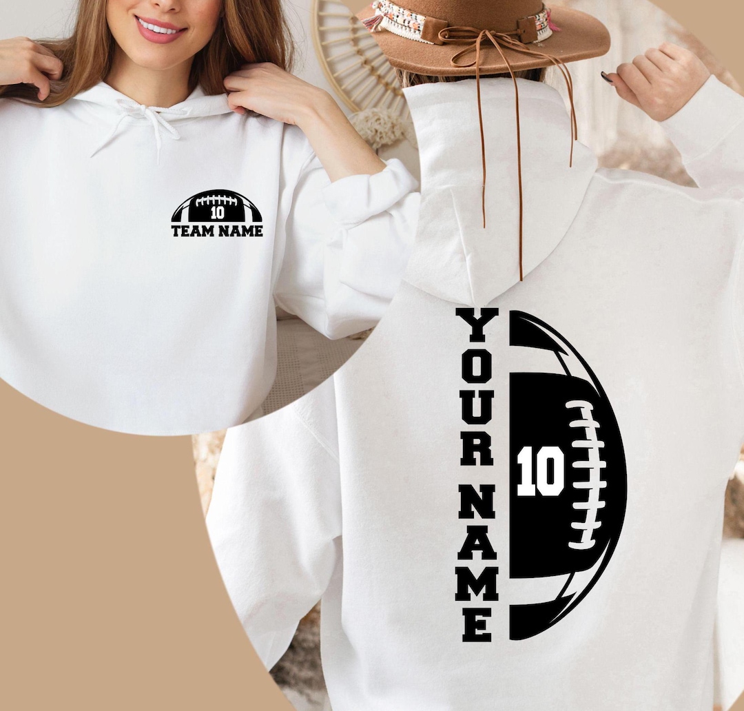 Custom Football Team Hoodie: Personalized Laces Raglan Apparel - Etsy