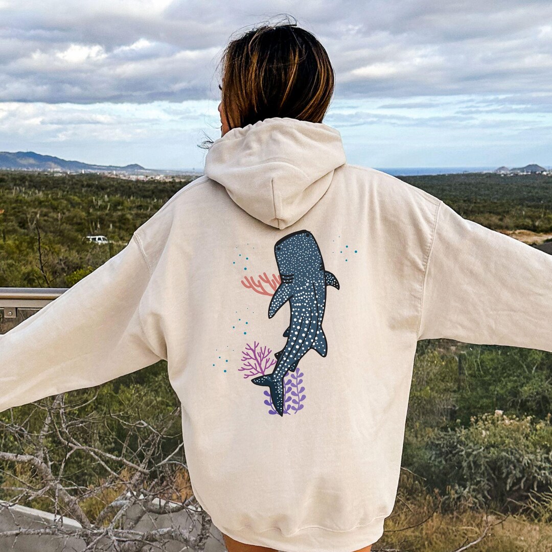 Whale Shark Hoodie: Beachy Ocean Sweatshirt, Coconut Girl Style - Etsy