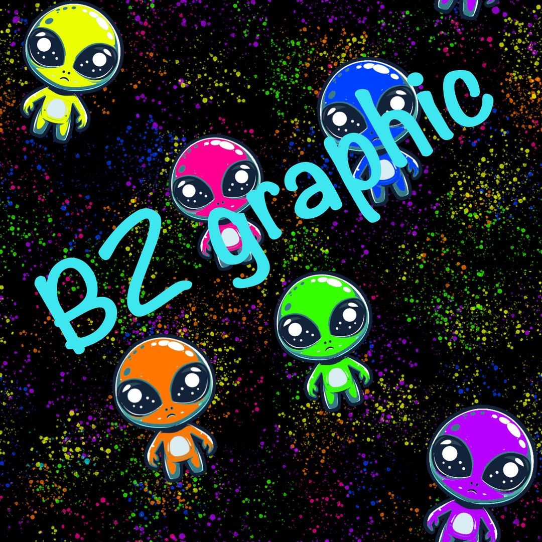 Alien Splatter Seamless Pattern, Alien Seamless Design for Fabric - Etsy