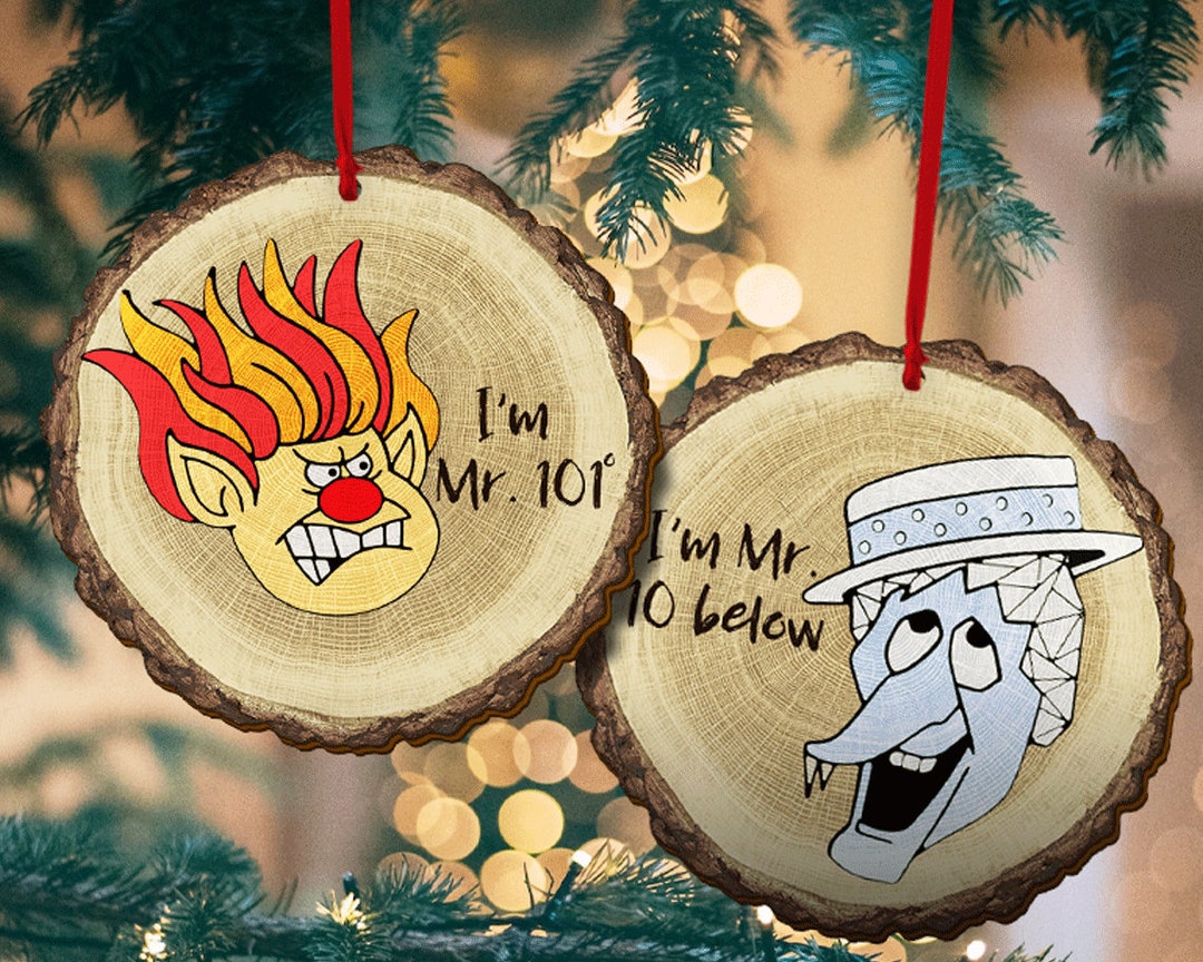 Heat Snow Miser Christmas Ornament Snow Miser Heat Miser - Etsy
