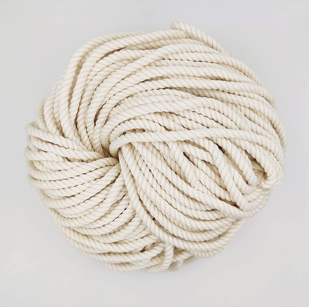 8mm Twisted Macrame Rope, Cotton Rope, Macrame Supplies - Etsy