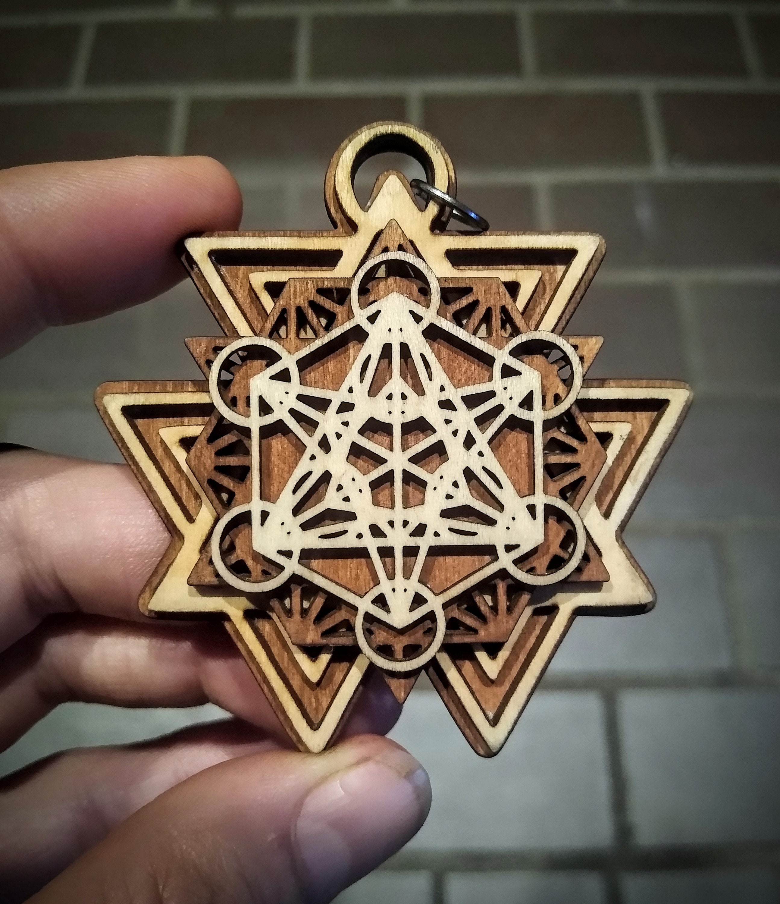 Handmade Grounding Wood Necklace. Spiritual Energy Healing Pendant ...