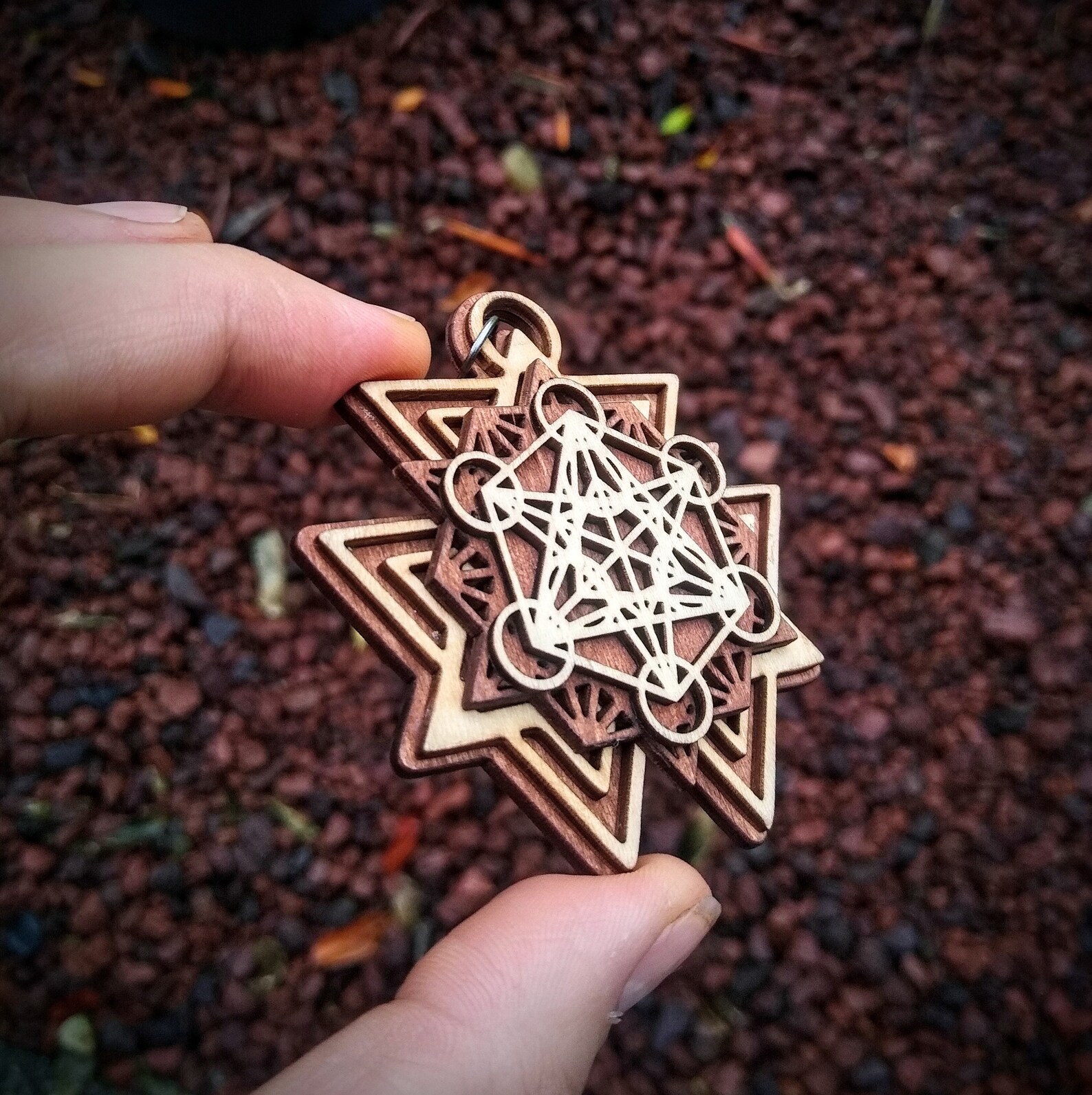 Handmade Grounding Wood Necklace. Spiritual Energy Healing Pendant ...