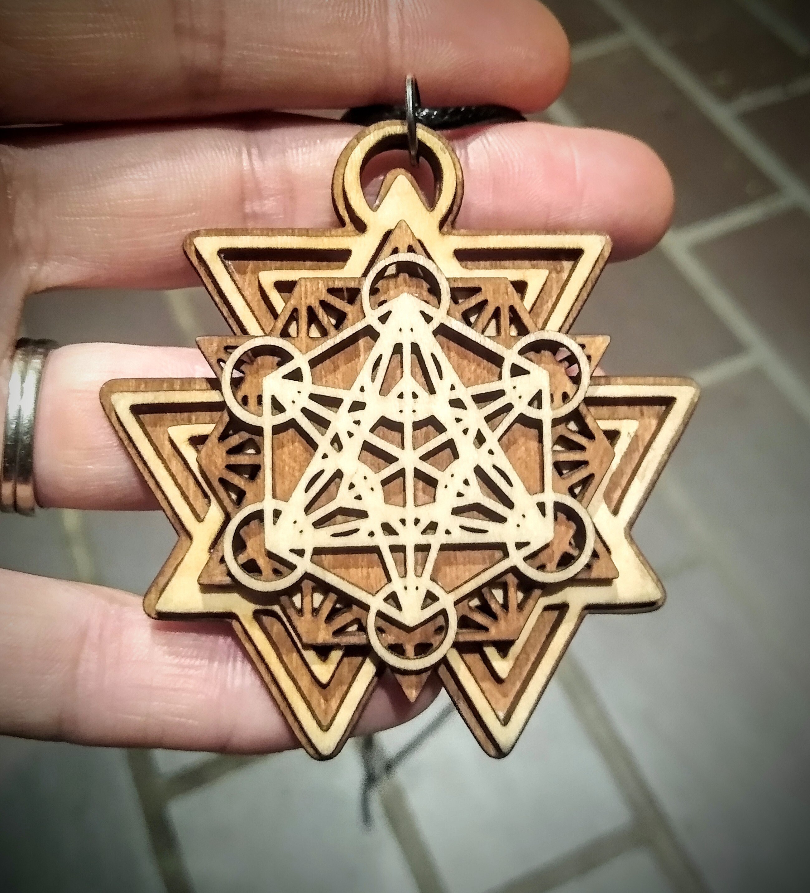 Handmade Grounding Wood Necklace. Spiritual Energy Healing Pendant ...