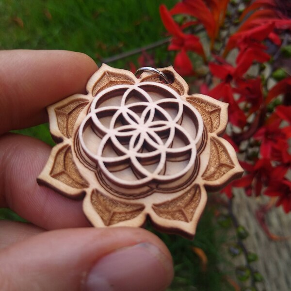 Lasercut Wood Necklace - Etsy