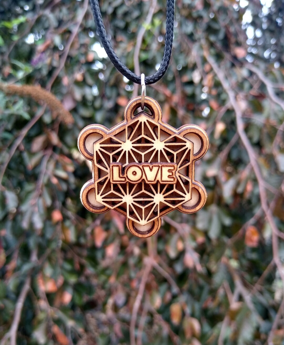 Love Healing Grounding Natural Wood Necklace | Spiritual Jewelry for ...