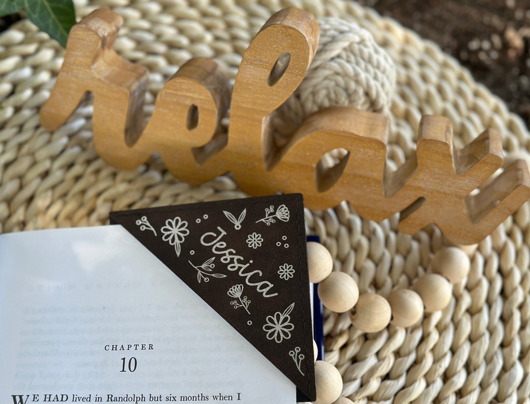 Personalized Bookmarker Corner Floral Design Custom Handmade - Etsy