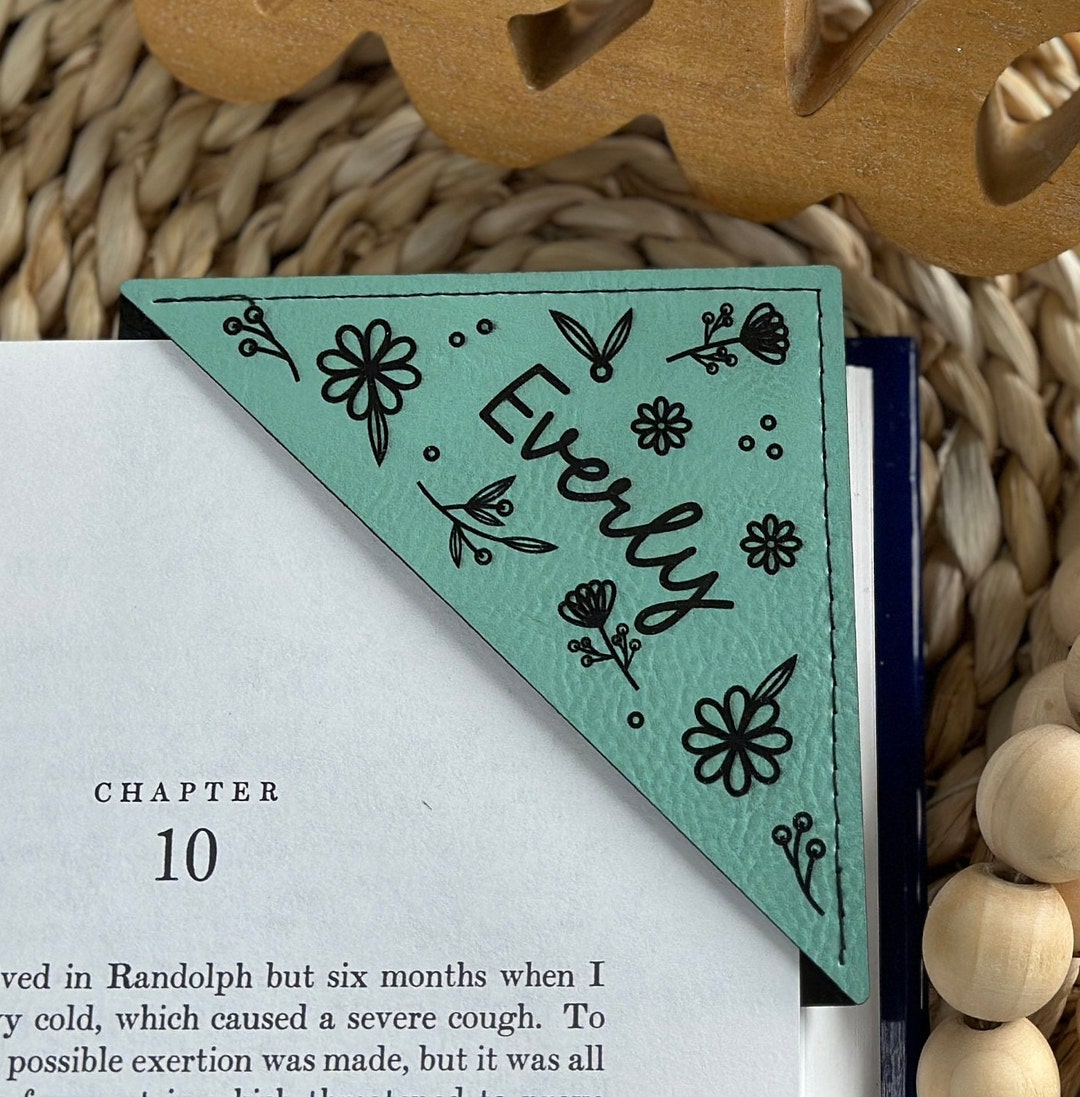 Custom Flower Bookmark, Personalized Floral Bookmark for Women, Vegan ...