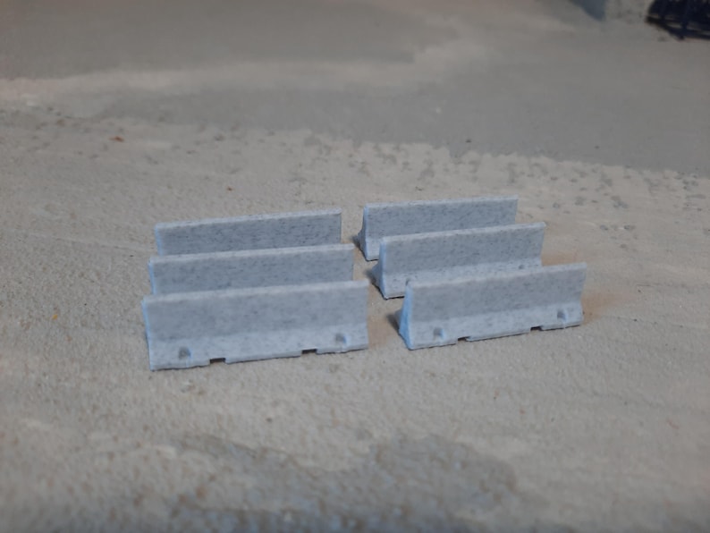 1:87 HO Scale Jersey Barriers. 3D Printed. Set of 12 - Etsy