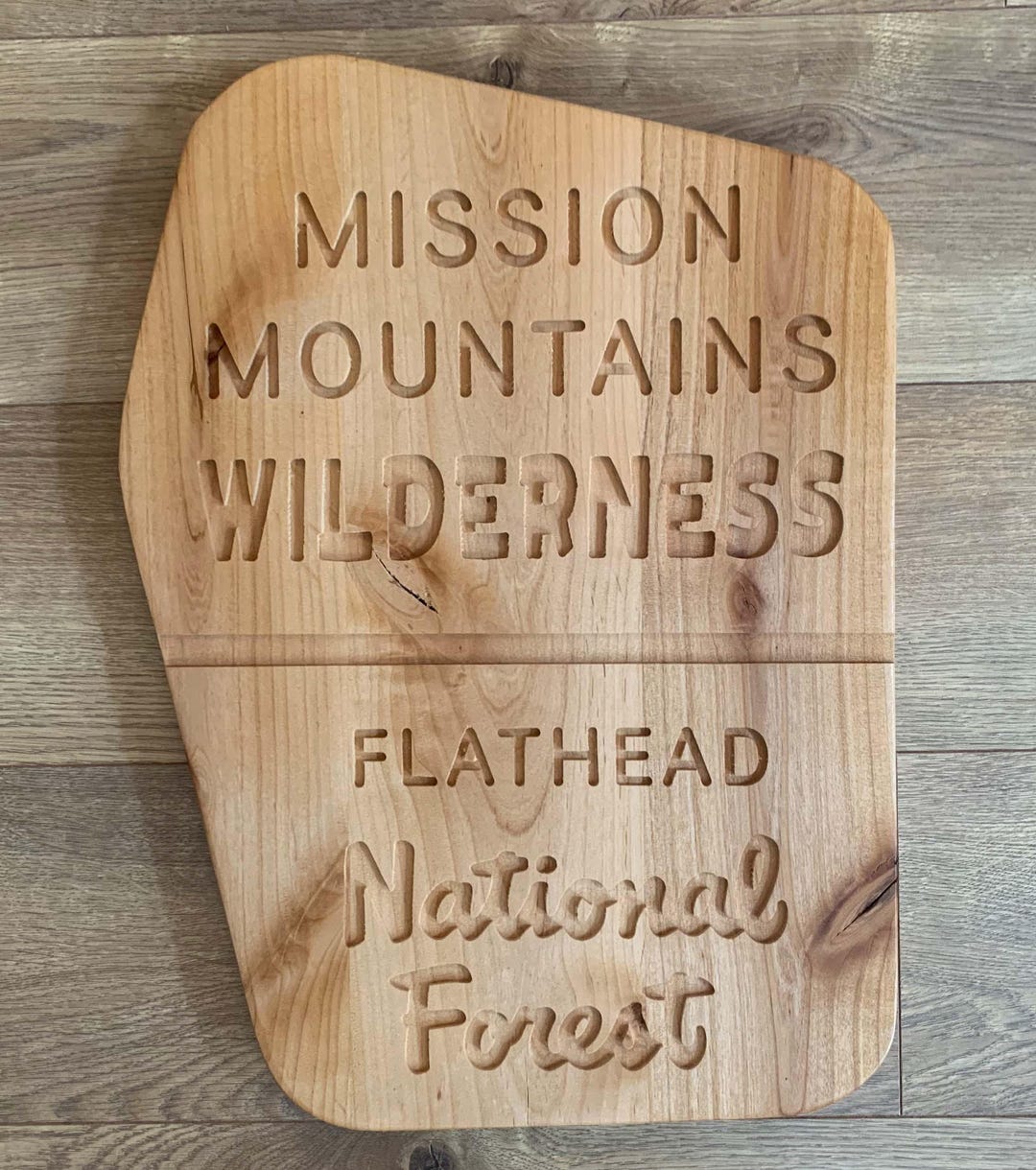 Mission Mountains Wilderness Alder Sign No Paint | Flathead National ...