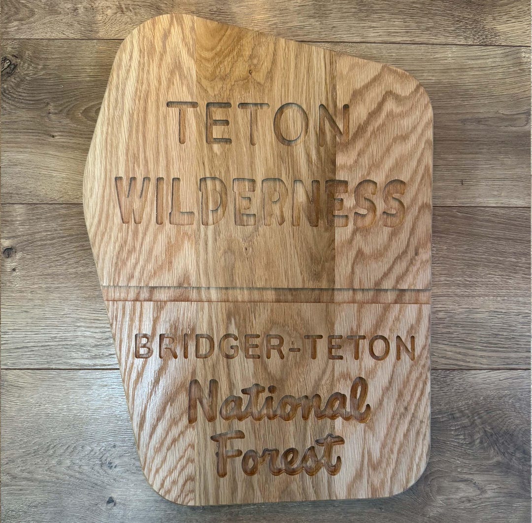 Teton Wilderness White Oak Sign | Bridger-teton National Forest - Etsy