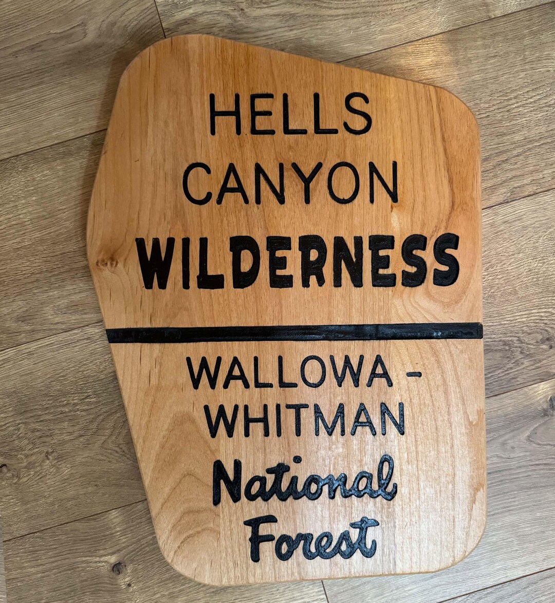 Hells Canyon Wilderness Sign | Wallowa-whitman National Forest - Etsy