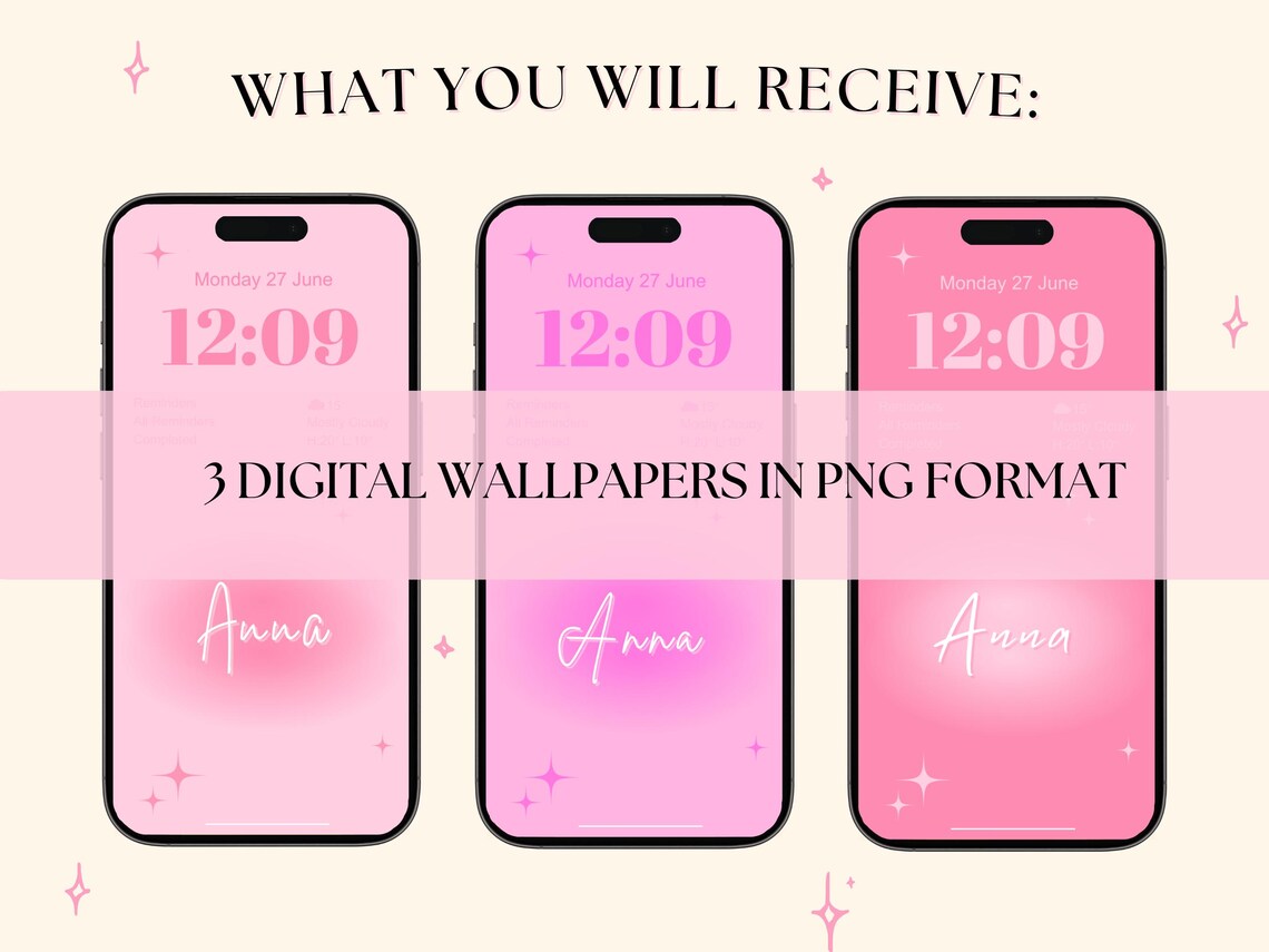 IPhone Wallpaper Pink Wallpaper Customization Gift Personality Gift ...