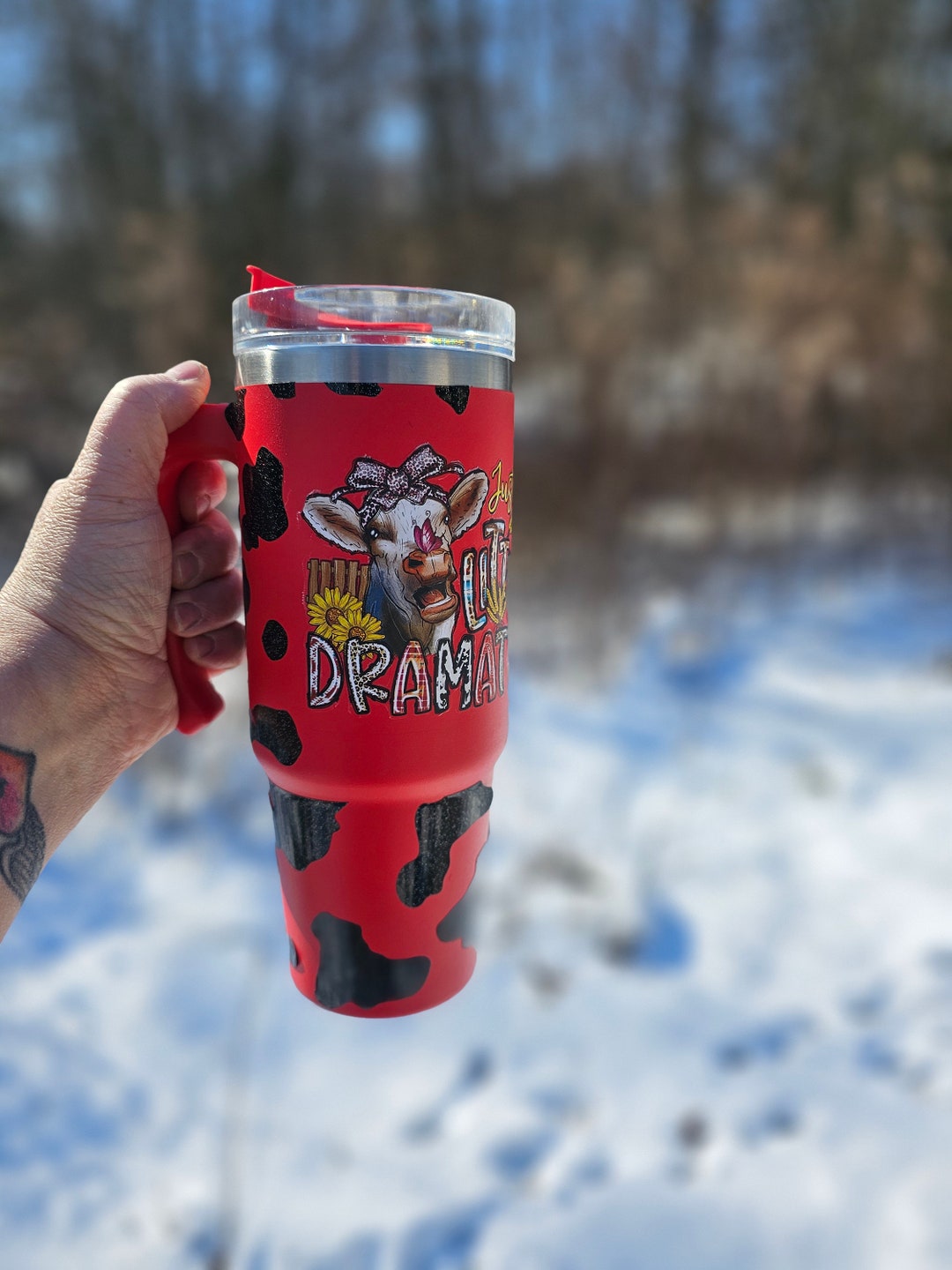 Holy Cow Moo-velous 30-ounce Cow Print Tumbler the Ultimate Companion ...